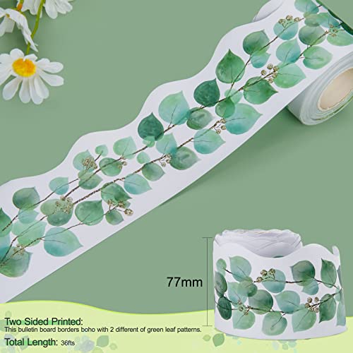 Classroom Bulletin Board Borders Boho: 36ft Eucalyptus Bulletin Board ...