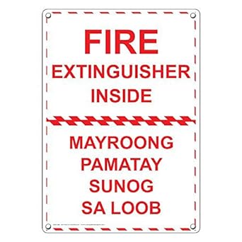 Amazon.com: Weatherproof Plastic Vertical Fire Extinguisher Inside ...