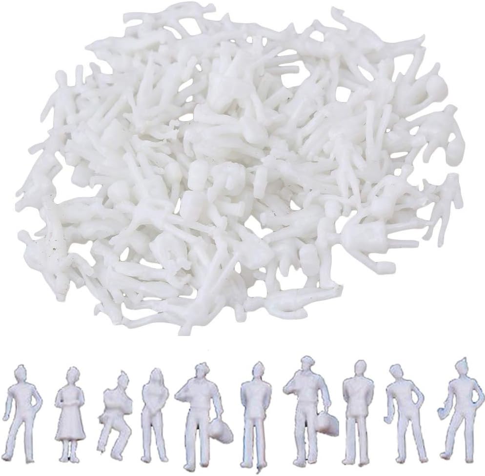 BESTZY New White Unpainted Architectural 1:30 Scale Model Figures Pack ...