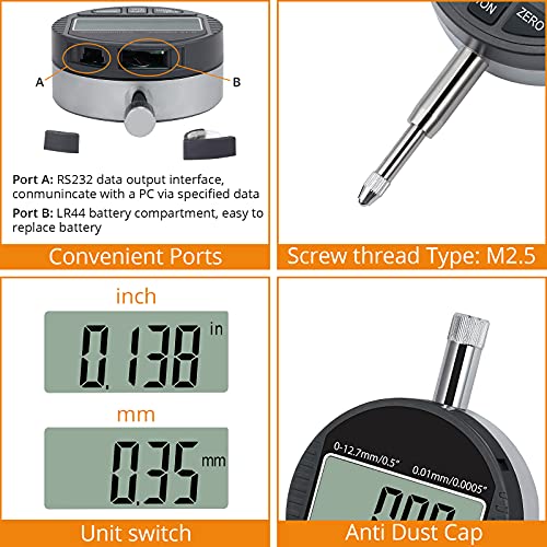 Bore Gauge Inside Micrometer Set Neoteck Set Digital Indicator Dial (2 ...