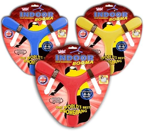 Wicked Vision WKIND Booma Indoor Boomerang, (sortiert Farben Gelb, Rot ...
