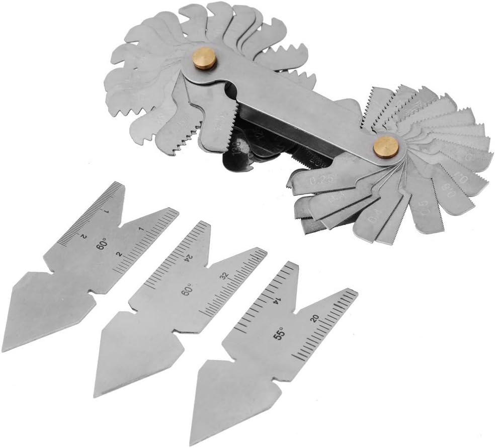Center Gauges Thread Gauge, Fishtail Gauge Screw Gauge Set, for Measure ...