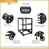 RIVECO 15U Open Frame Server Rack with Wheels 19" Networking Cabinet ...