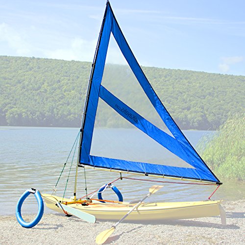 Serenity Upwind Kayak Sail And Canoe Sail Kit Blue Complete ...