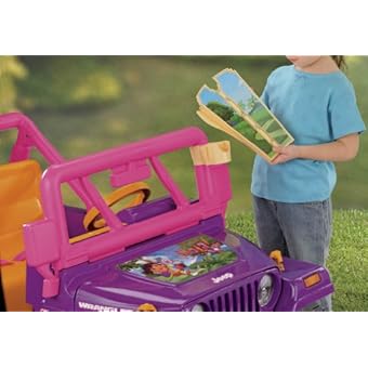 Power Wheels Dora the Explorer Jeep Wrangler, Purple/Pink - Epic Kids Toys