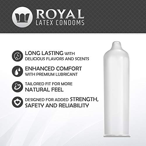 Royal Ultra-Thin Latex Condoms - Strawberry Flavored and Lubricated ...