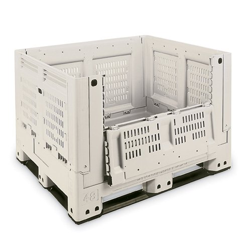 Macro Plastics Shuttle Bin 330 Folding Container SB330-FV-1D - 40"L x ...