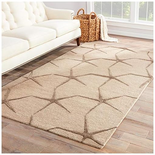 MISC Beige Brown Starfish Rug Beach Theme Starfishers Pattern Nautical ...