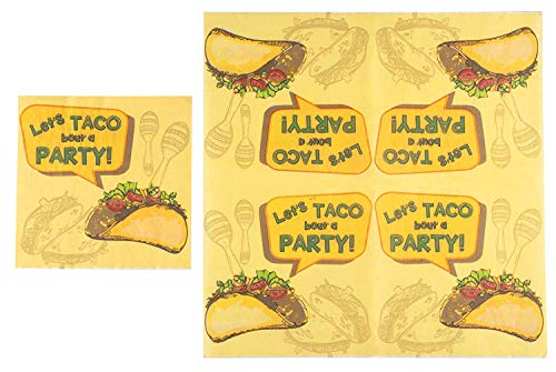 Let's Taco Bout Party Bundle for Birthdays, Fiestas, Includes Plates ...