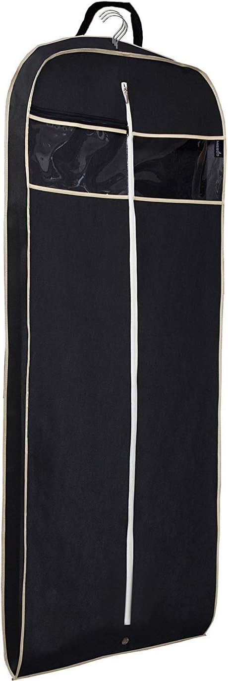 MISSLO Gusseted 60" Suit Dress Garment Bag Carrier with Clear Window ...