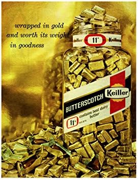 Ecool Wrapped on gold butterscotch sweets retro shabby chic vintage ...