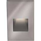 WAC Lighting WL-LED100-C-SS Rectangular Scoop 4W 120V LED Step/Wall Light with Cool White Lens ...