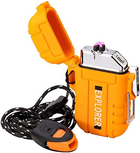 lcfun Waterproof Lighter Outdoor Windproof Lighter Dual Arc Lighter ...