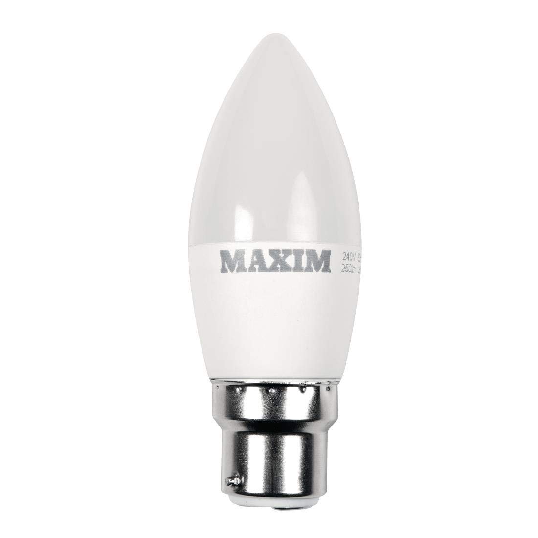 Maxim LED Candle Bayonet Cap (BC) Bulbs, B22, 3 W, Daylight White ...