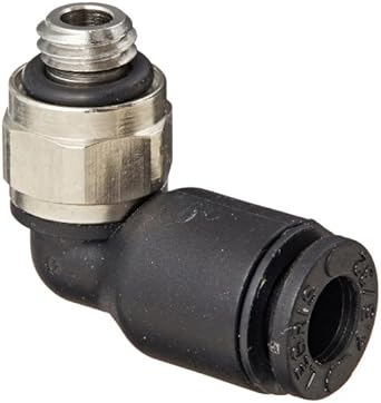 Legris 3199 04 19 Nylon & Nickel-Plated Brass Push-to-Connect Fitting, 90 Degree Elbow, 5/32" or ...