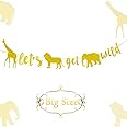 Amazon.com: JeVenis Lets Get Wild Banner Get Wild Letter Banner Let's ...