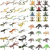 Trounistro 48 Pack Realistic Sea Turtle Snakes Lizards Colorful Fake ...