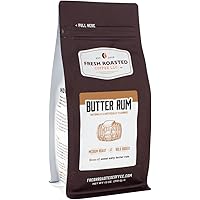 Amazon.com : Fresh Roasted Coffee, Butter Rum Flavored Coffee, 12 oz ...