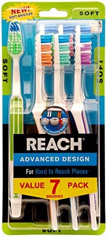 REACH Advanced Design Adult Toothbrush, Soft, 7 Count price in Saudi ...