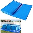 Amazon.com : Hlimior 11.2x8.2Ft Rectangular Frame Pool Ground Cloths ...