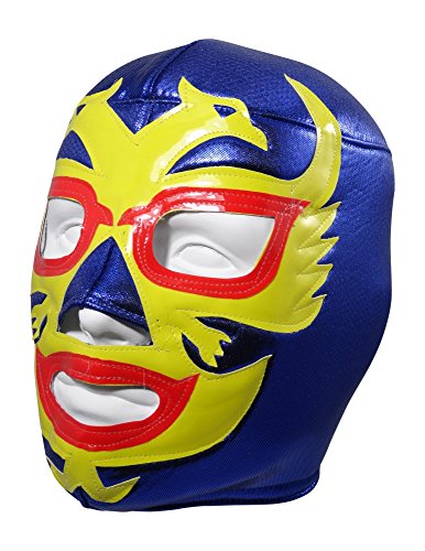DOS CARAS Adult Lucha Libre Wrestling Mask (pro-fit) - Blue/Yellow ...