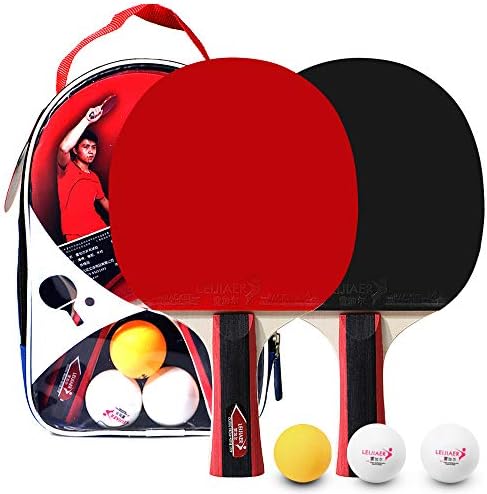Ping Pong Paddle & Table Tennis Set - Eacam Pack of 2 Premium Rackets ...