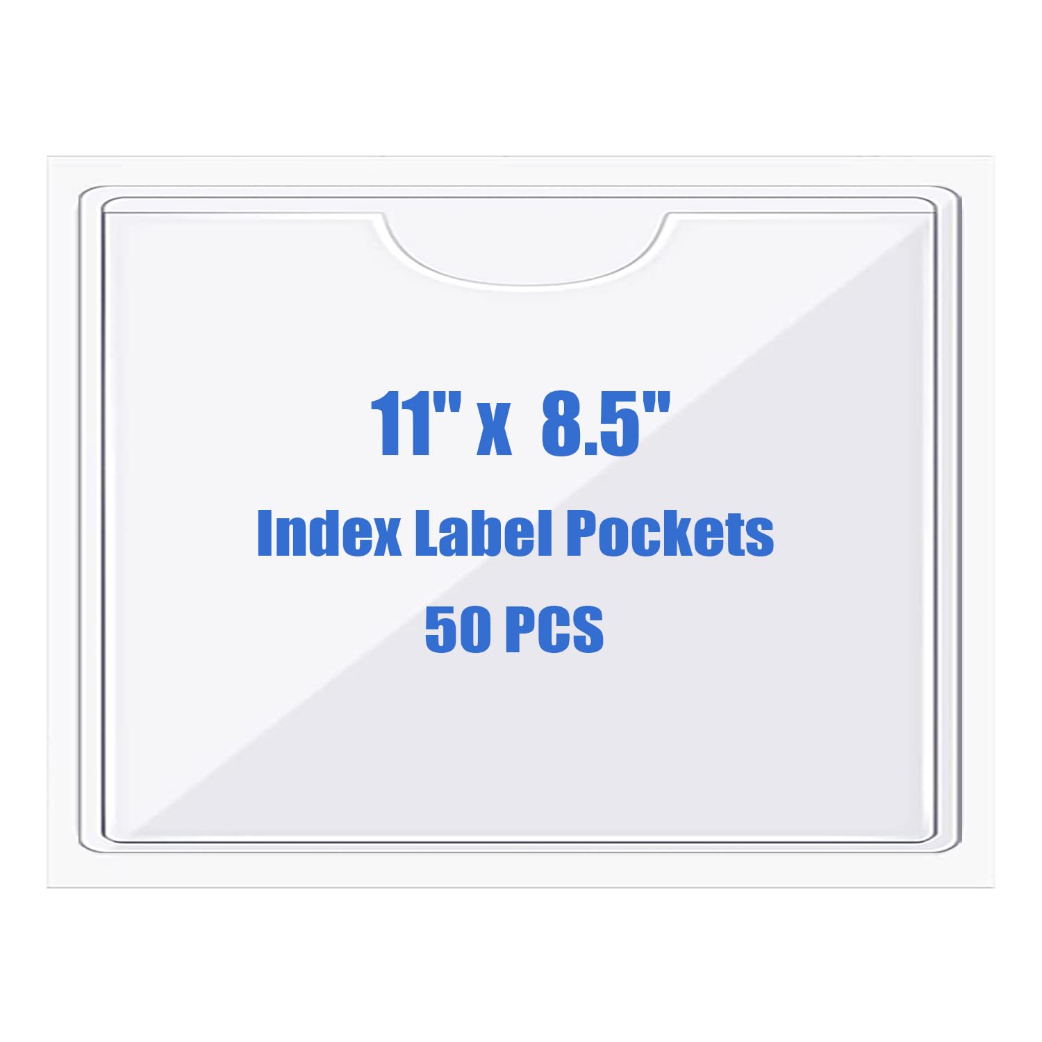 Origin-Joy 50 PCS Self-Adhesive Index Label Pockets, Clear Plastic Peel ...