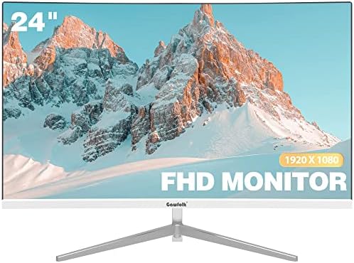 Gawfolk 24" Curved Monitor, FHD(1920x1080P)75HZ, 95%sRGB Color Gamut ...