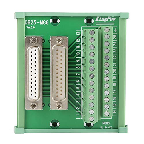Breakout Board DB25 D-Sub Male & Female Header Terminal Board DIN Rail ...