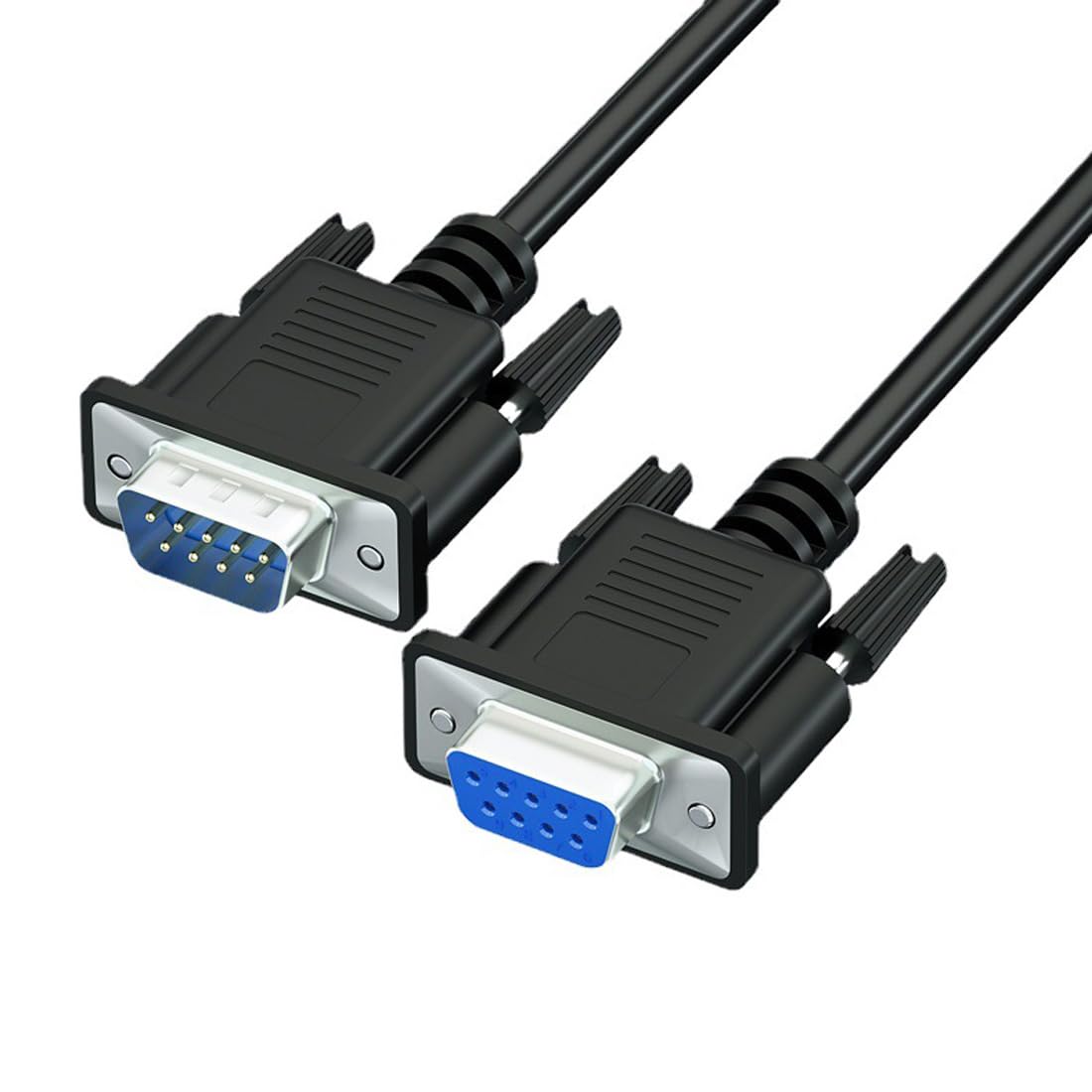 RIIPOO DB9 RS232 Serial Cable, 9 Pin Straight Through Extension Cord ...