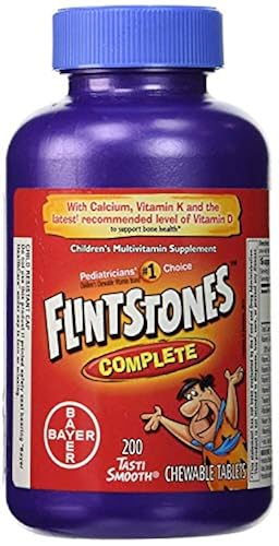 Flintstones Complete Childrens Multivitamin - 200 Chewable Tablets in ...