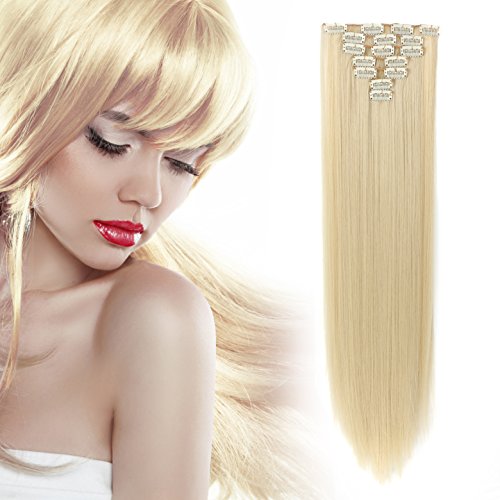 Dreadlock Extensions Clip In OneDor 24-Inch Straight - 7-Piece Full ...