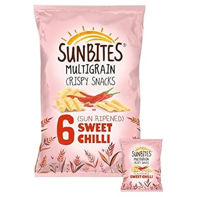 Sunbites Sweet Chilli Multigrain Snacks 25g x - 6 per pack (0.33lbs ...