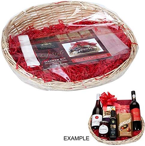 PMS Make Your Own Hamper Kit 30cm x 21cm - Basket, Bag, Ribbon & Wood ...