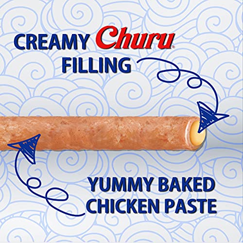 INABA Churu Rolls for Dogs, Grain-Free, Soft/Chewy Baked Chicken Wrapped Churu Filled Dog Treats ...