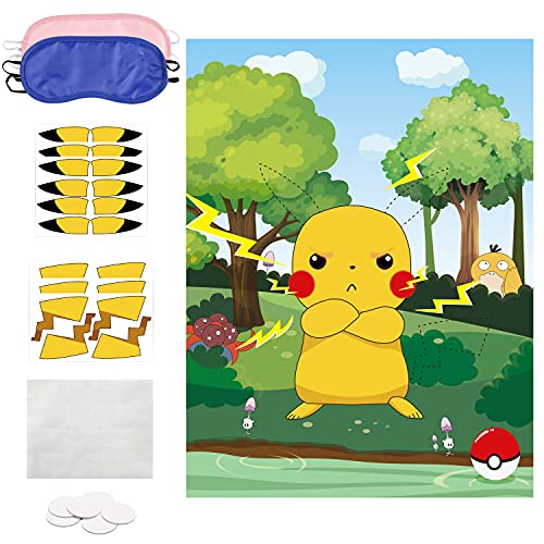 QIMGIC Cartoon Sticker Games for Kids, Pin The Tail and Ears on The ...