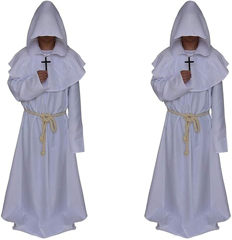 Costume de Moine Moine médiéval à Capuche Moine Renaissance prêtre Robe ...