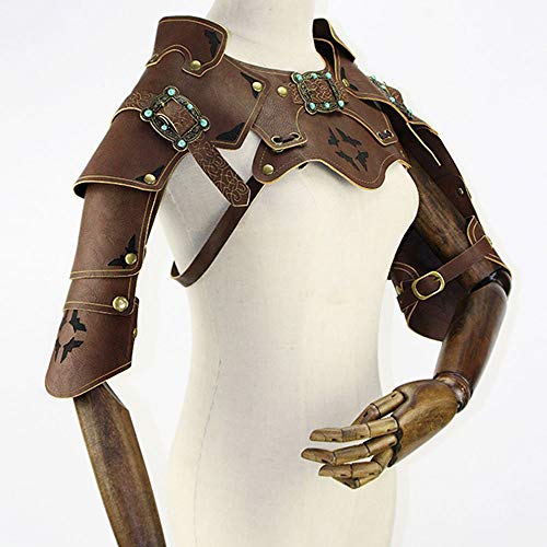 HiiFeuer Medieval PU Leather Chest Armor, Steampunk Retro Leather Armor ...