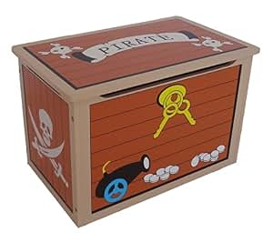 Kiddi Style Caja Juguetes Baúl Tesoro Pirata - Madera - par ninos ...