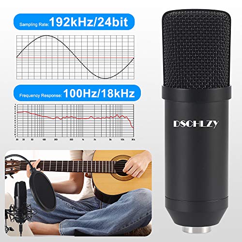 USB Streaming Podcast PC Microphone: Professional Computer Mic 192kHz ...