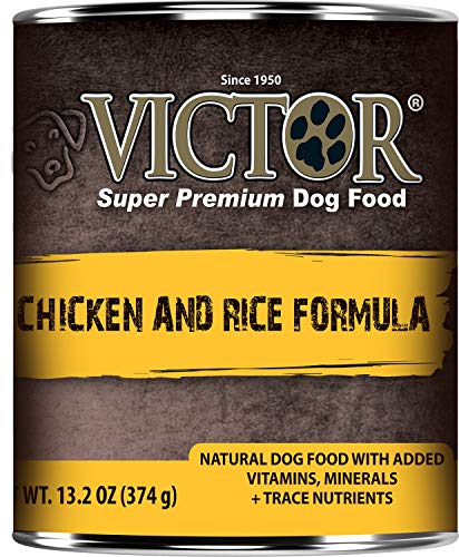 Victor Chicken and Rice Canned Dog Food 13.2oz 12 cans | Amazon price ...