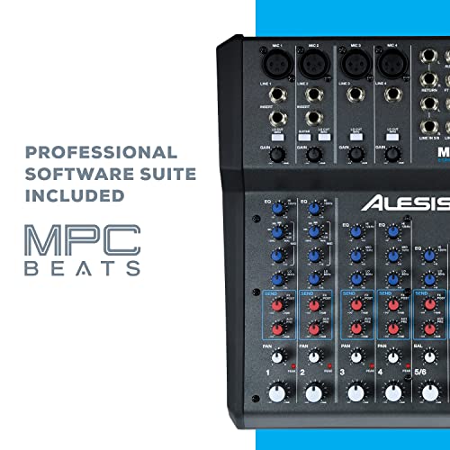 Alesis MultiMix 8 USB FX – 8 Channel Compact Studio Mixer with Built In Effects & USB Audio ...