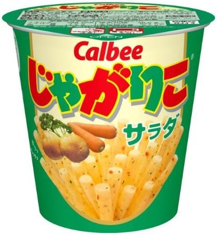 Calbee Jagarico Crispy Potato Stick Snack, Salad Flavor, 2.1z x 6 Cups ...
