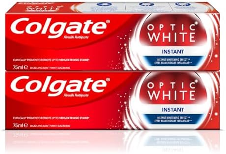 Colgate Optic White Instant Whitening Toothpaste, 75ml (2 Pack) price ...