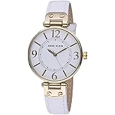 Amazon.com: Anne Klein Women's Leather Strap Watch, AK/2706 : Clothing ...