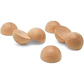 Amazon.com: Wooden Split Balls 2-1/2 inch, Pack of 6 Wood Half Balls ...