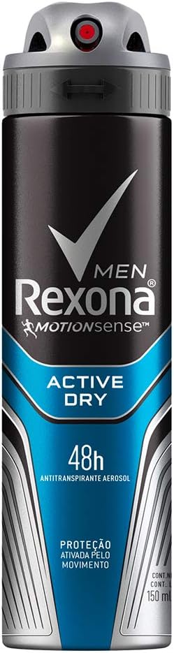 Desodorante Antitranspirante Rexona Active Dry/Azul 150ml | Amazon.com.br