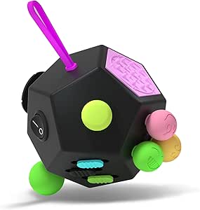 Amazon.com: Fidget Dodecagon –12-Side Fidget Cube Relieves Stress and ...