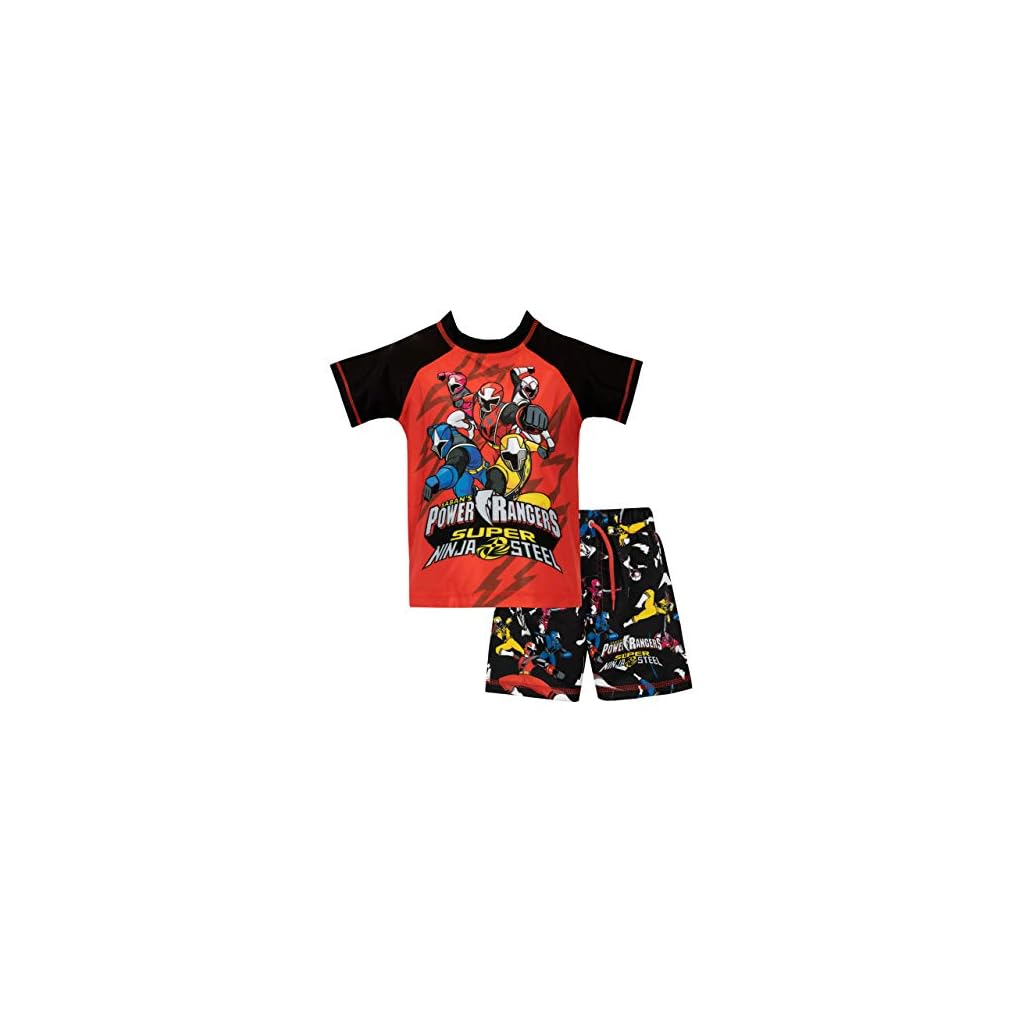 Power Rangers Boys' Ninja Steel Two Piece Swim Set - Kids Swim Lessons