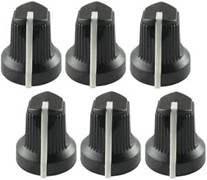 Amazon.com: Fender Guitar Amp Pointer Knobs, Black (Pkg 6): Musical Instruments